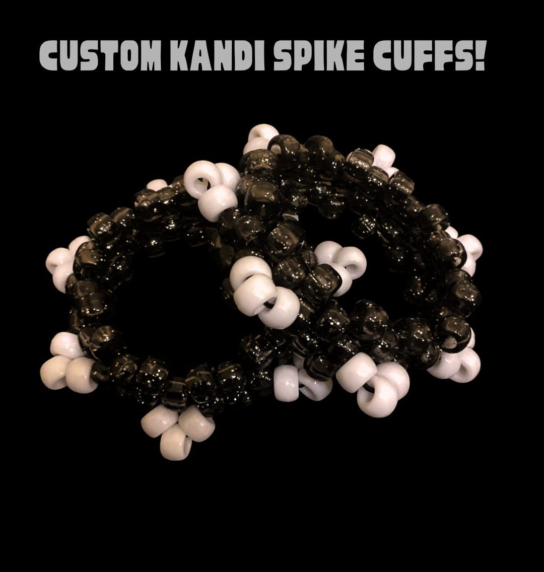 2 Custom Kandi Spike Cuffs - Etsy