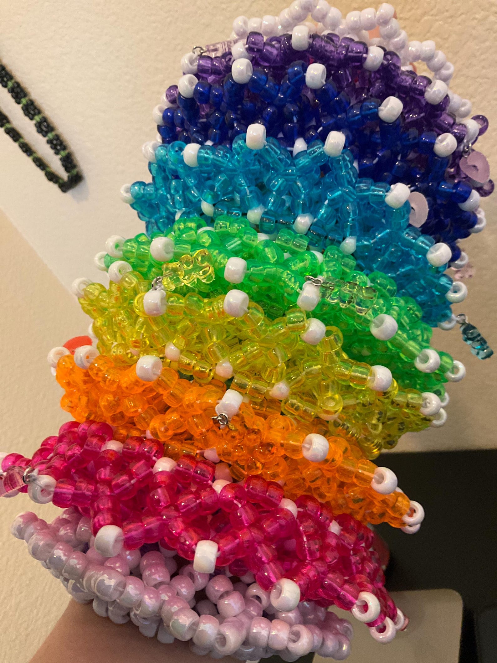 Rainbow 3D Rotating Kandi Monster Cuff! - Etsy