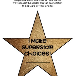 Star Punch Cards for Students- Printable Reward System for Behavior or ...