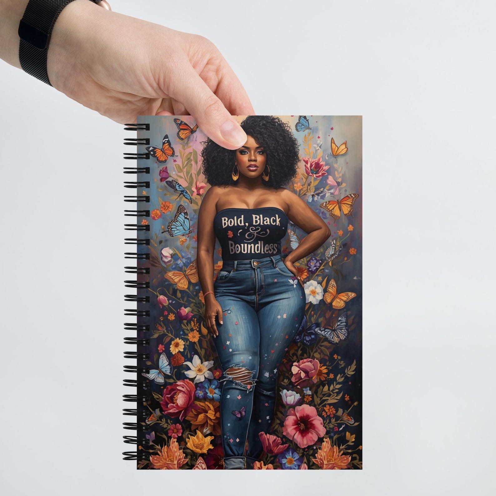 Melanin Magic Journal: Artistic Floral Empowerment Notepad for Black ...