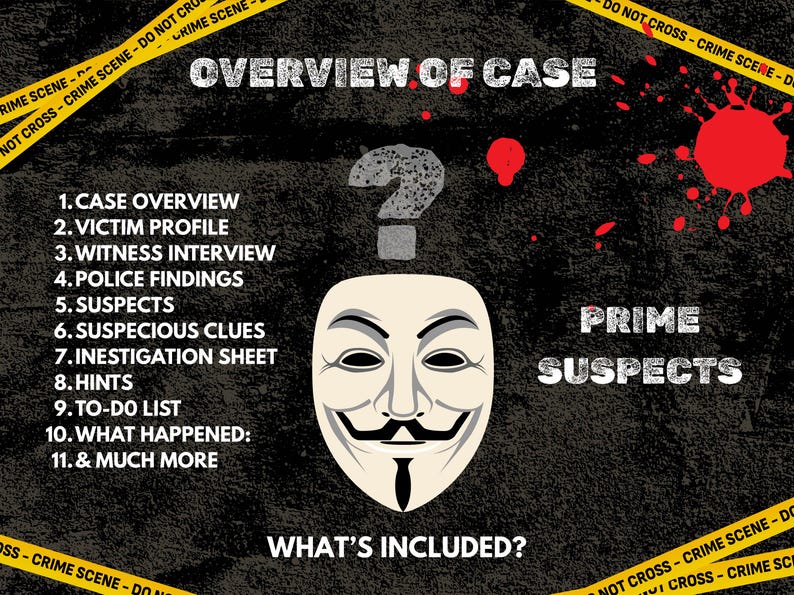 Printable Murder Mystery Game: Secrets of Black Pines (digital Download ...