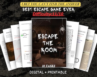 Printable Mystery Escape Room Game: DIY Puzzle Adventure (digital ...