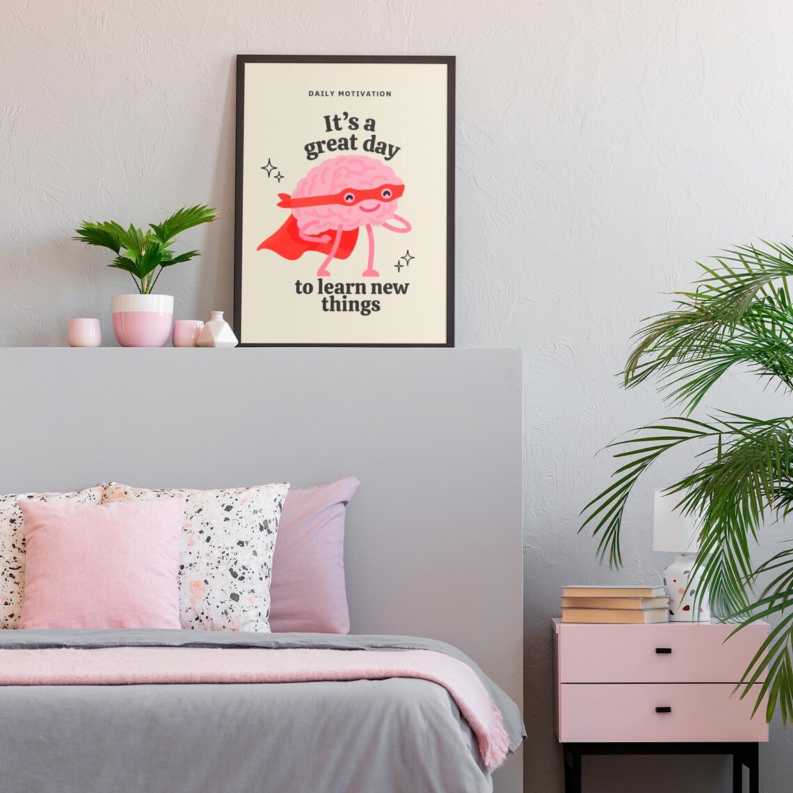 Back to School Motivational Poster, Printable Digital Poster, Trendy ...