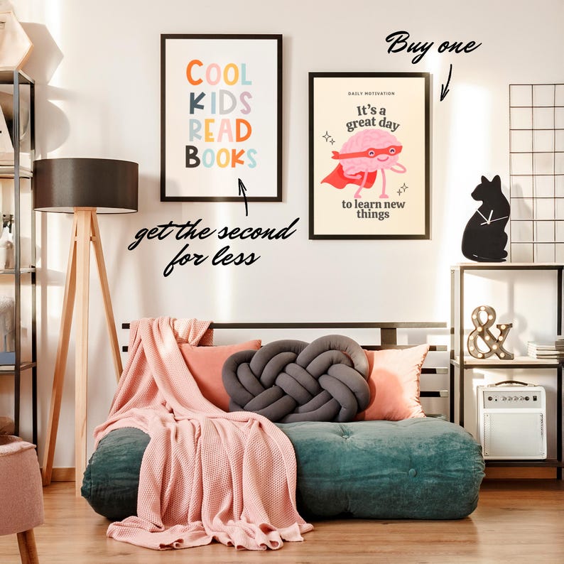 Back to School Motivational Poster, Printable Digital Poster, Trendy ...