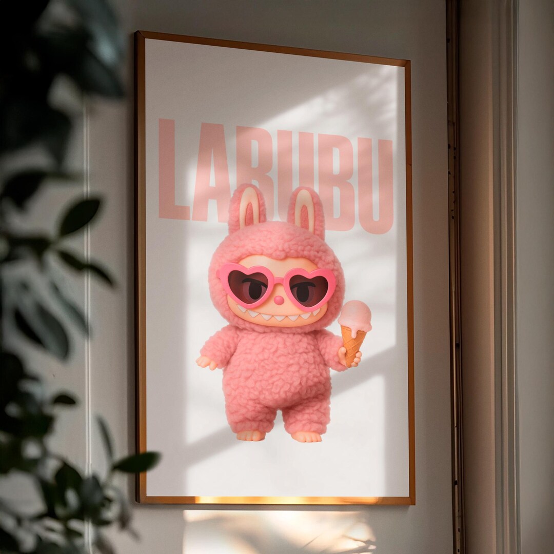 Labubu Poster, Printable Digital Poster, Trendy Decor, Digital Wall Art ...