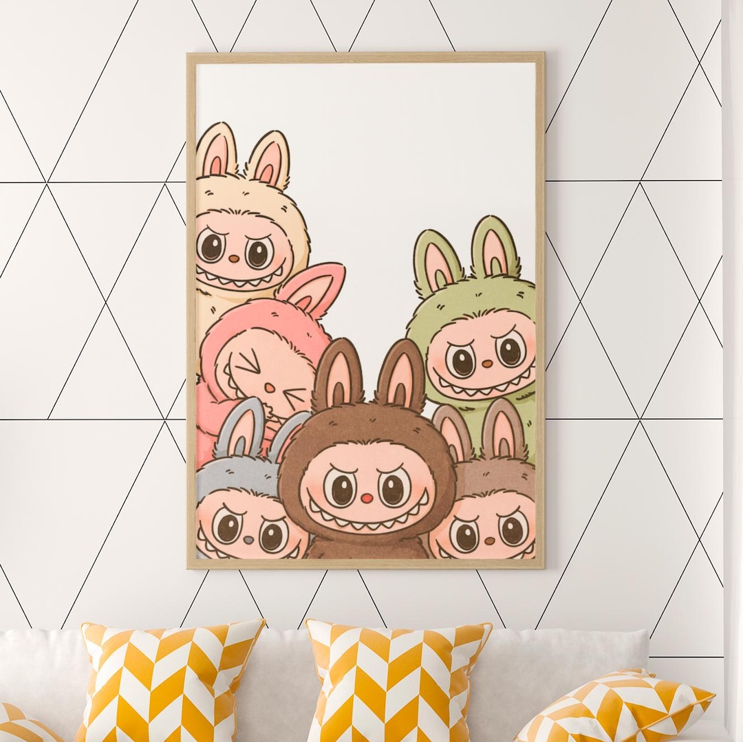 Labubu Poster, Printable Digital Poster, Trendy Decor, Digital Wall Art ...