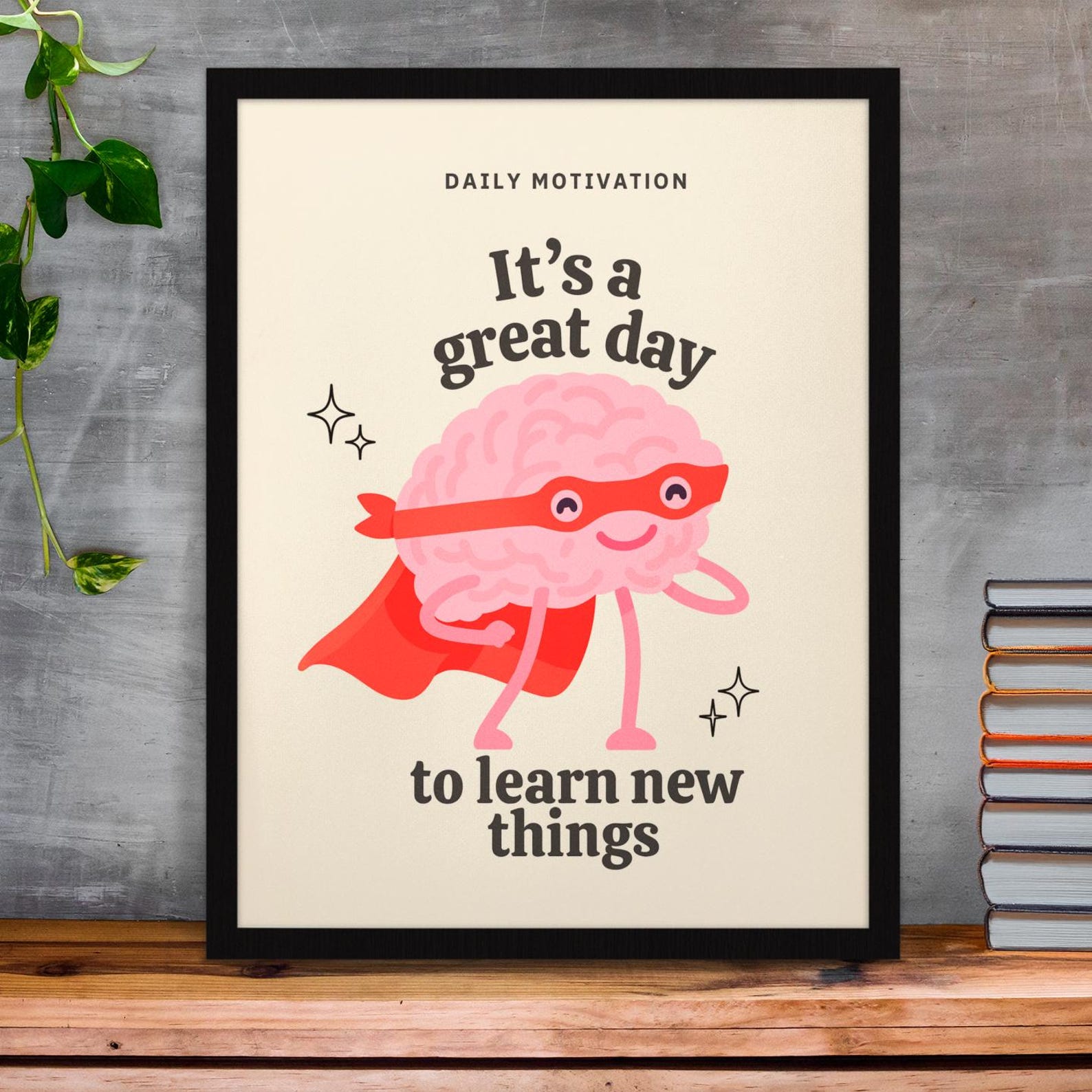 Back to School Motivational Poster, Printable Digital Poster, Trendy ...