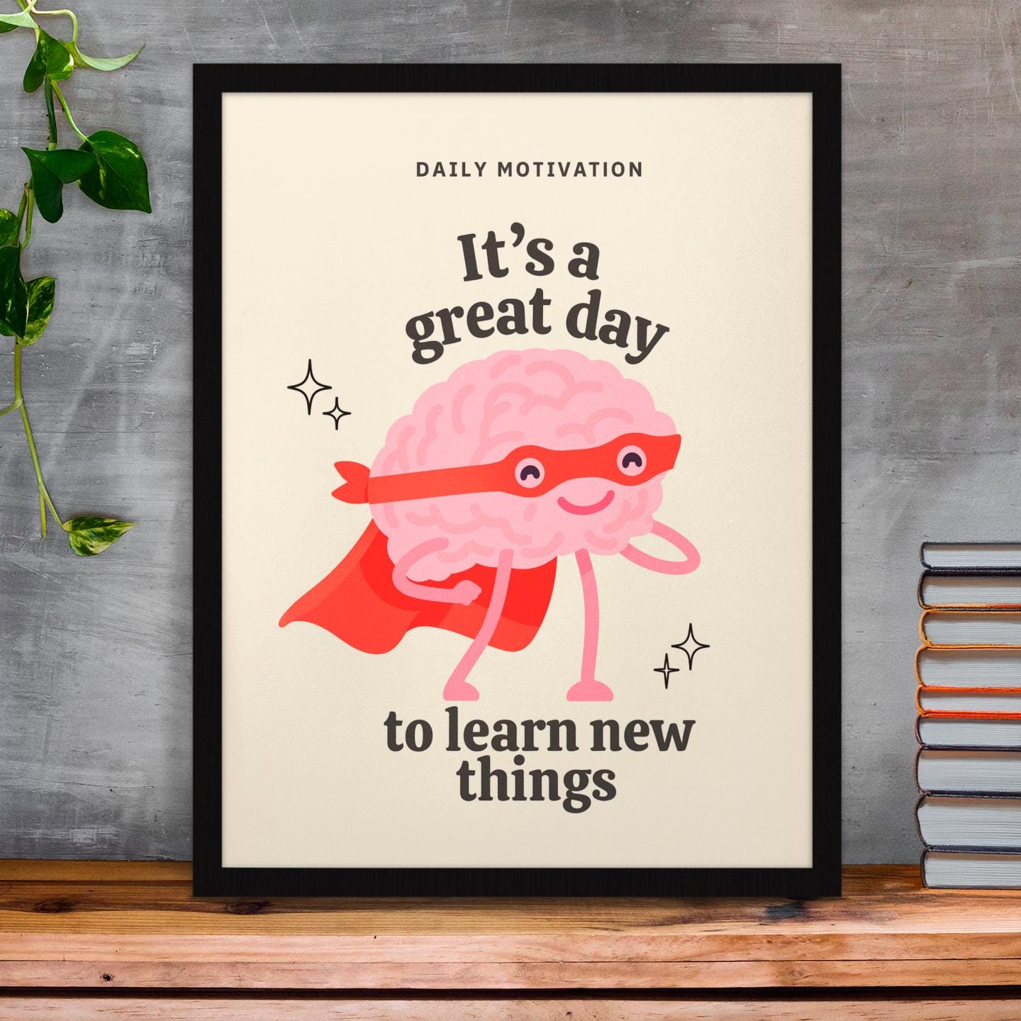 Back to School Motivational Poster, Printable Digital Poster, Trendy ...