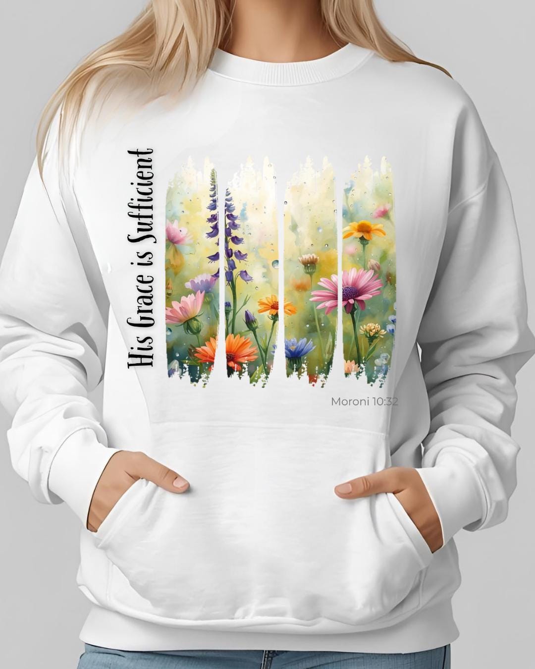 Faith Based Christian LDS PNG, Watercolor Paintstroke Floral Jesus ...