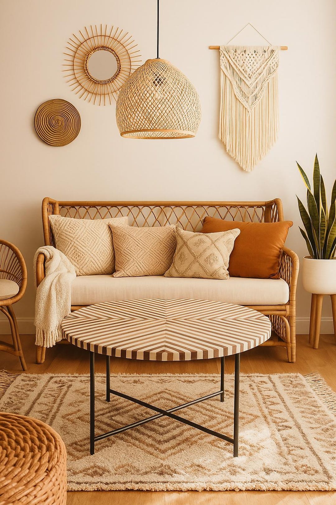 Handmade Moroccan Resin & Walnut Wood Table: Boho Ethnic Decor - Etsy
