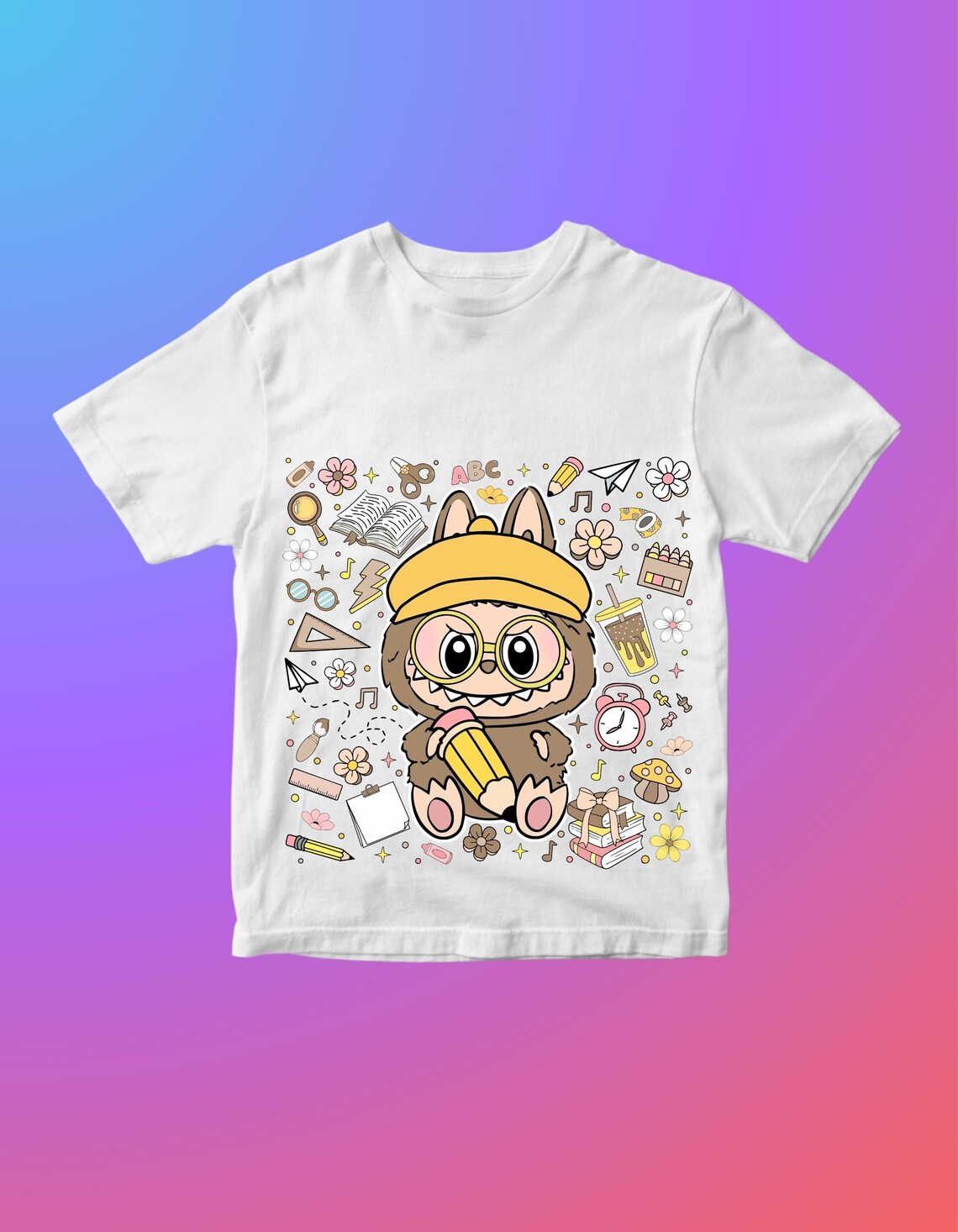 Back to School Labubu PNG Cute Labubu First Day of School Clipart ...