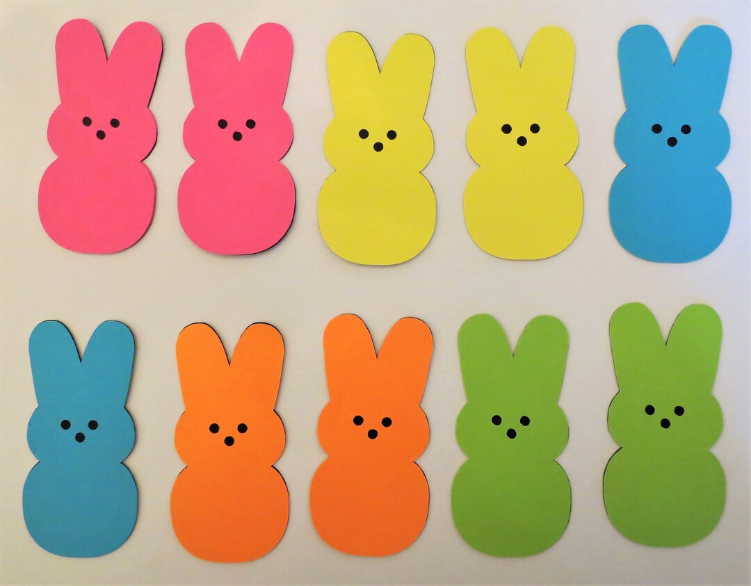 Easter Bunny Peep Peeps Paper Die Cut Embellishments 10pc Scrapbooking ...