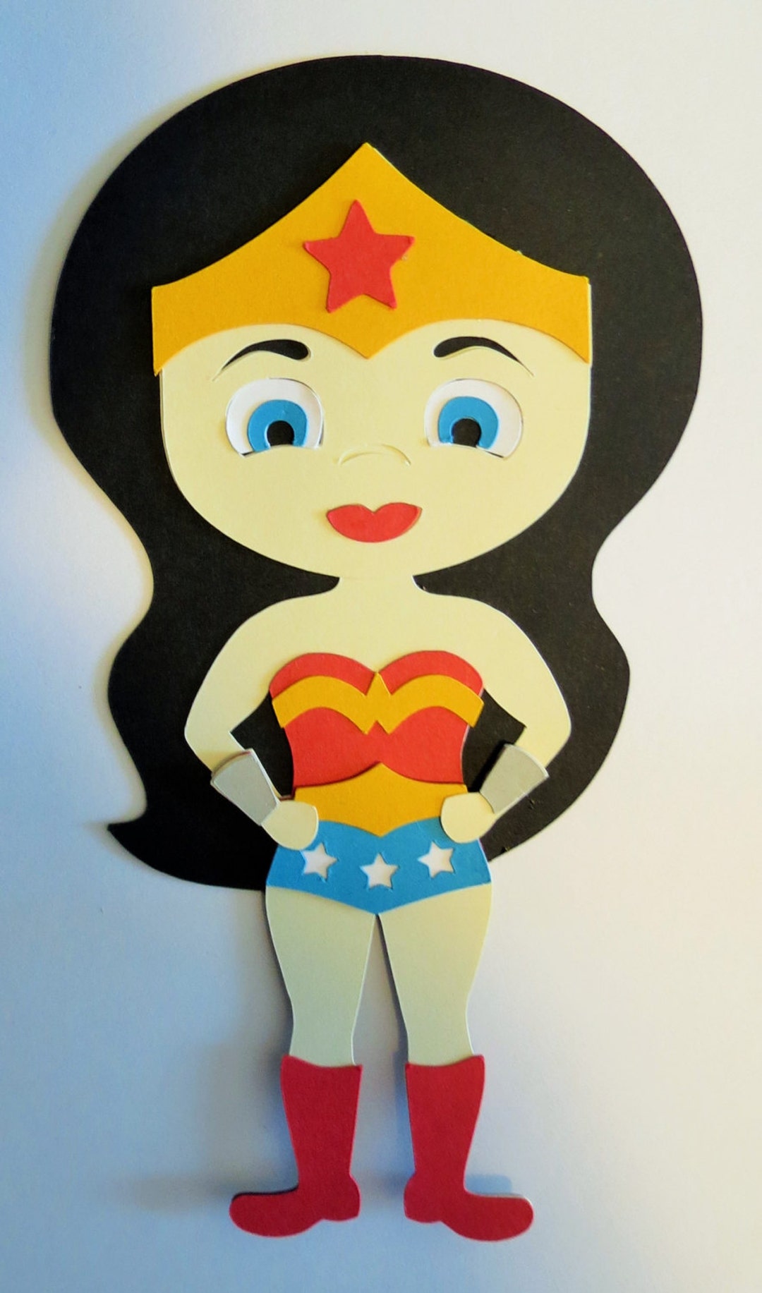 Super Hero Girl Wonder Woman Paper Die Cut Paper Doll Scrapbook ...