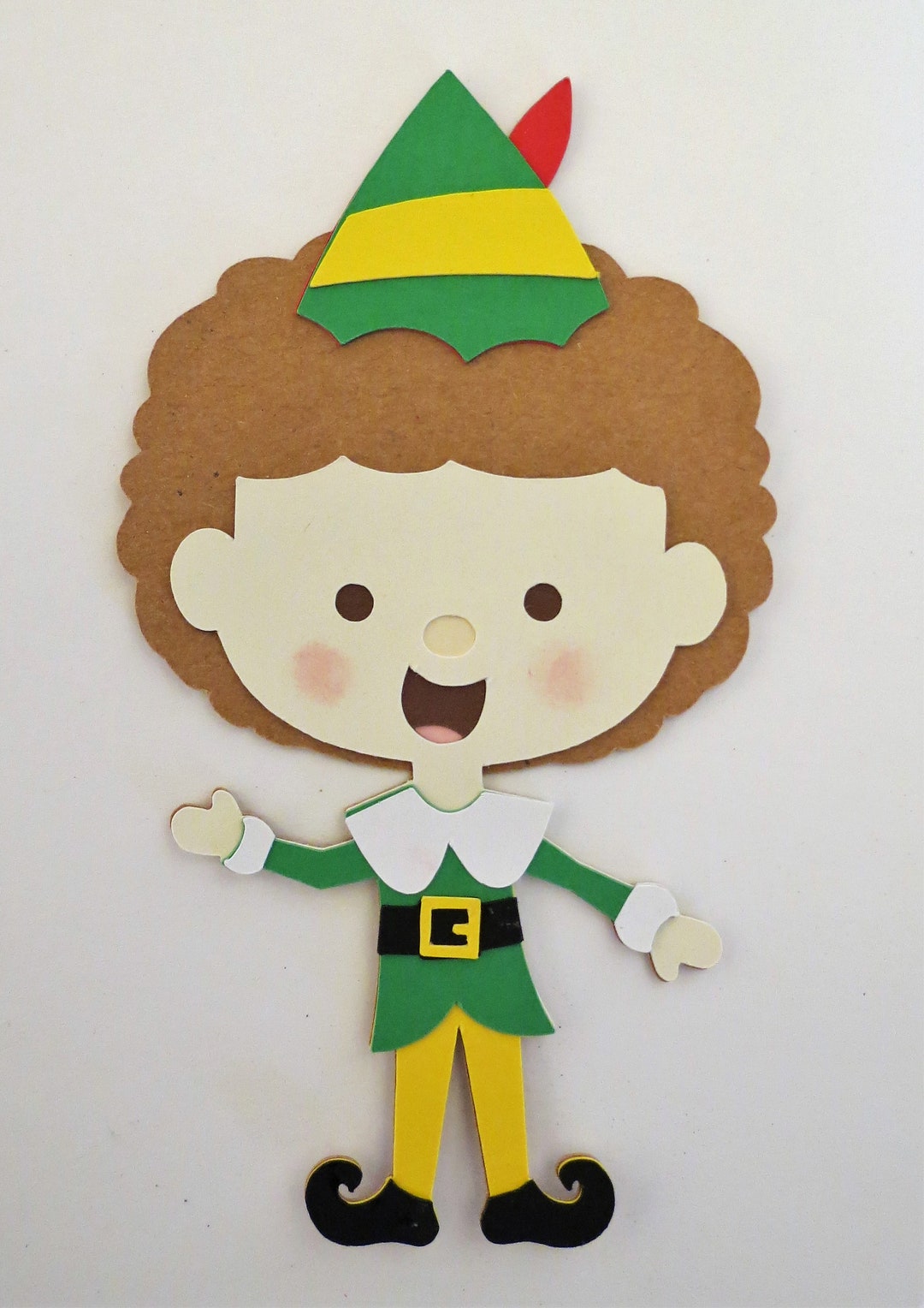 Elf Boy Girl Elves Christmas Paper Die Cut Scrapbook Embellishment - Etsy
