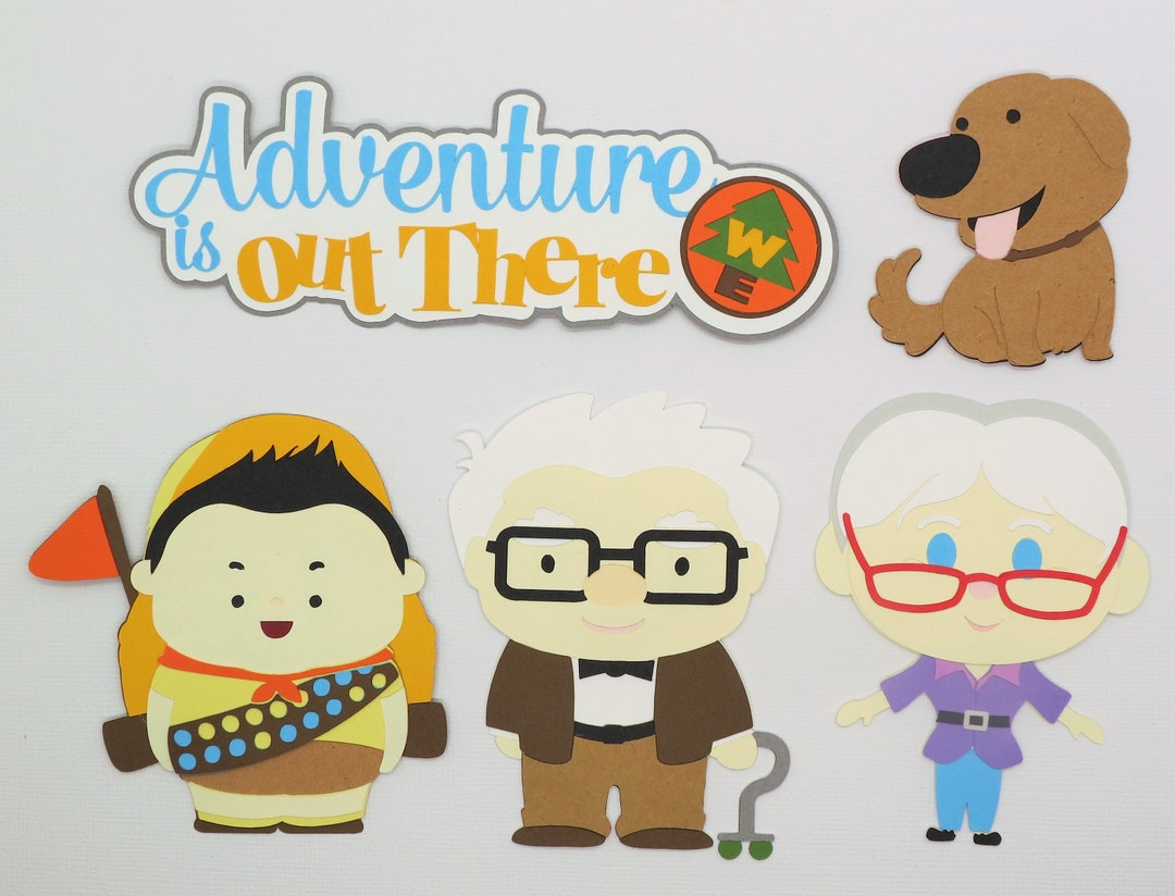 UP Carl Ellie Dug Russell Title Paper Die Cut Paper Doll Scrapbook ...