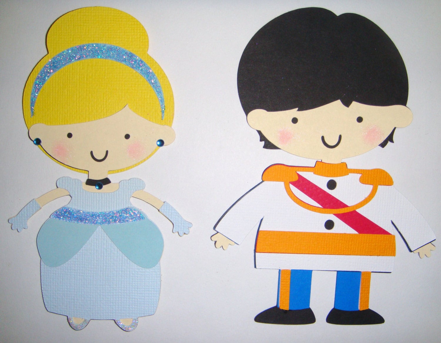 Cinderella and Prince Charming Paper Die Cut Paper Doll | Etsy