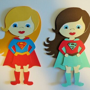 Super Hero Girl Woman Superwoman Paper Die Cut Paper Doll Scrapbook ...