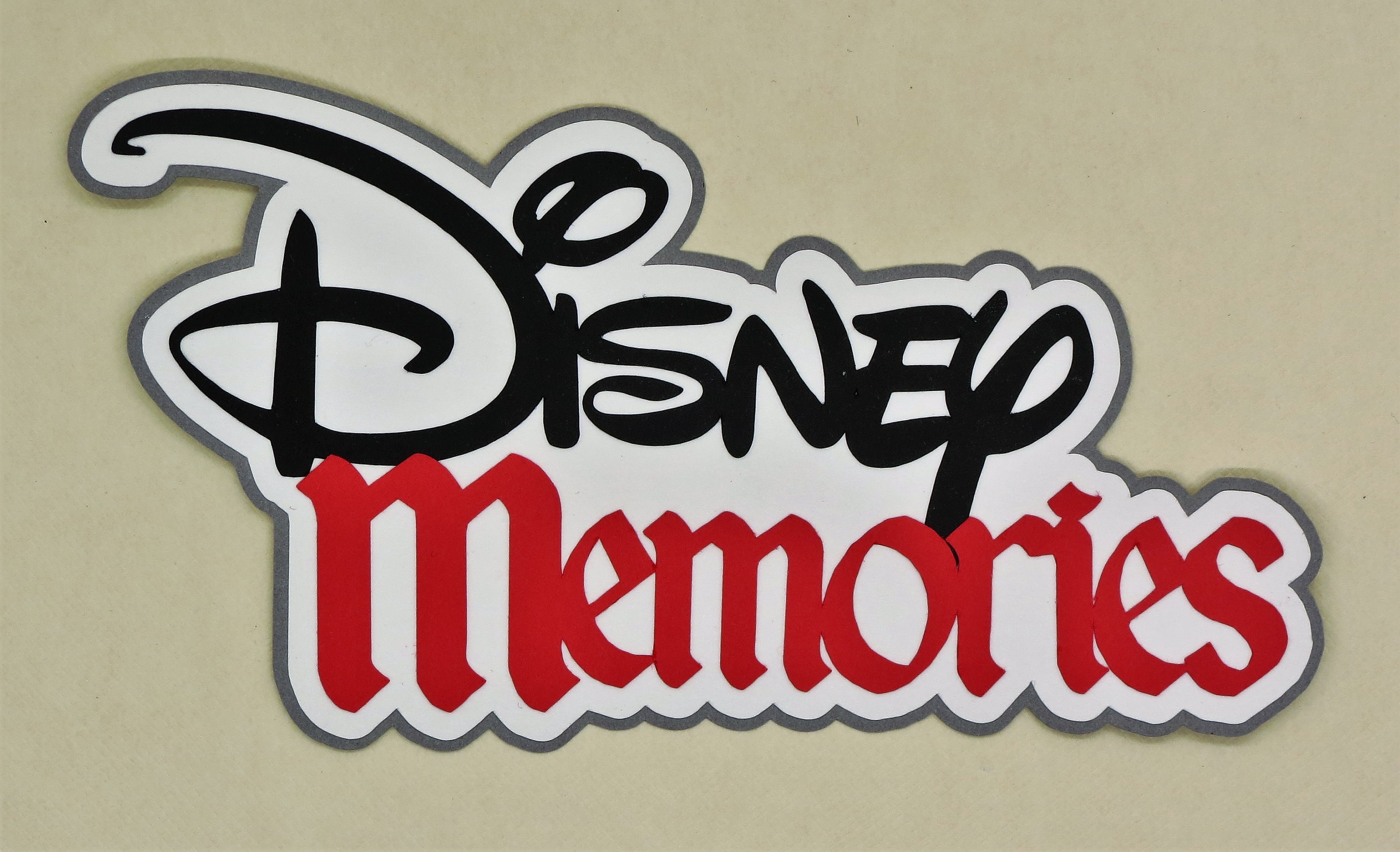 Disney Memories Title Paper Die Cut Paper Scrapbook Embellishment - Etsy