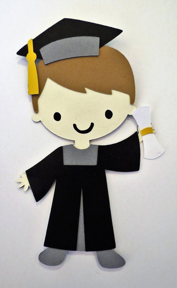 Graduation Graduate Grad Boy Paper Doll Die Cut Scrapbook | Etsy