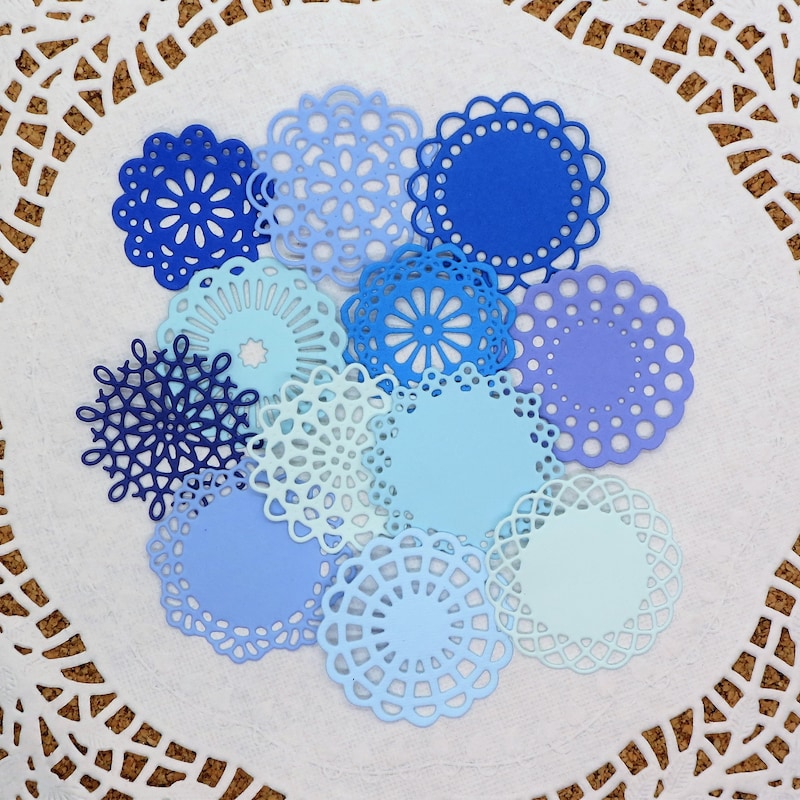 Blue Paper Doilies - Etsy