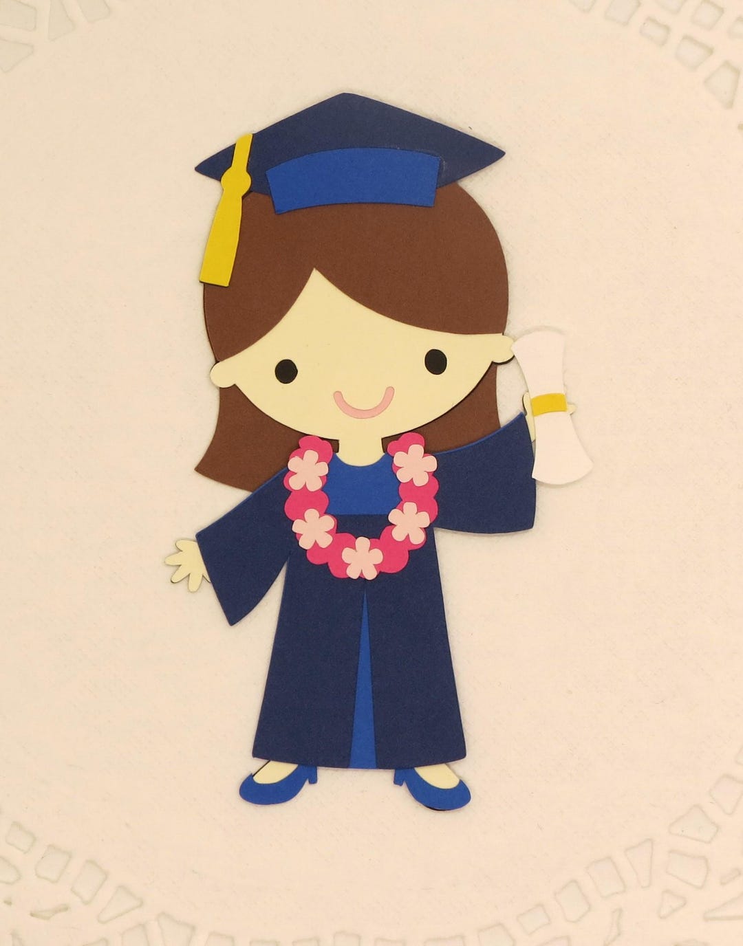 Graduation Graduate Grad Girl Paper Doll Die Cut Scrapbook ...