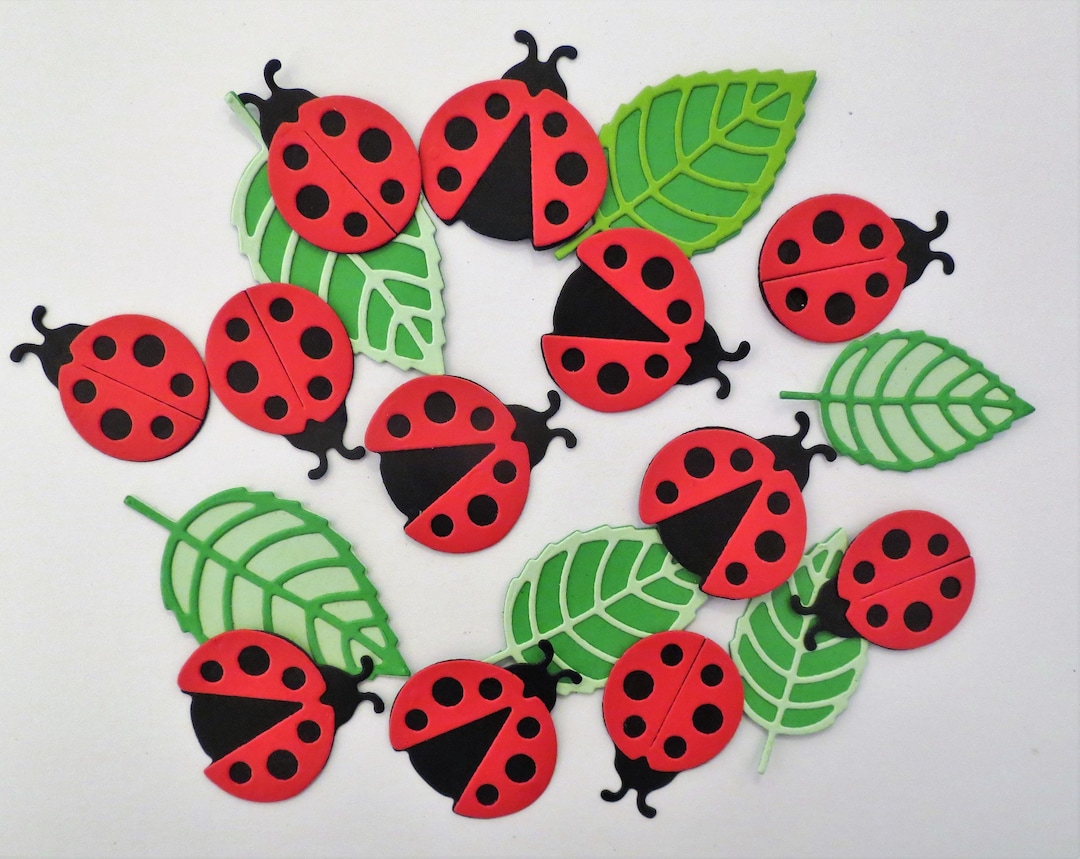 Ladybug Bug Cardstock Paper Die Cut 12pc Embellishment Scrapbook ...