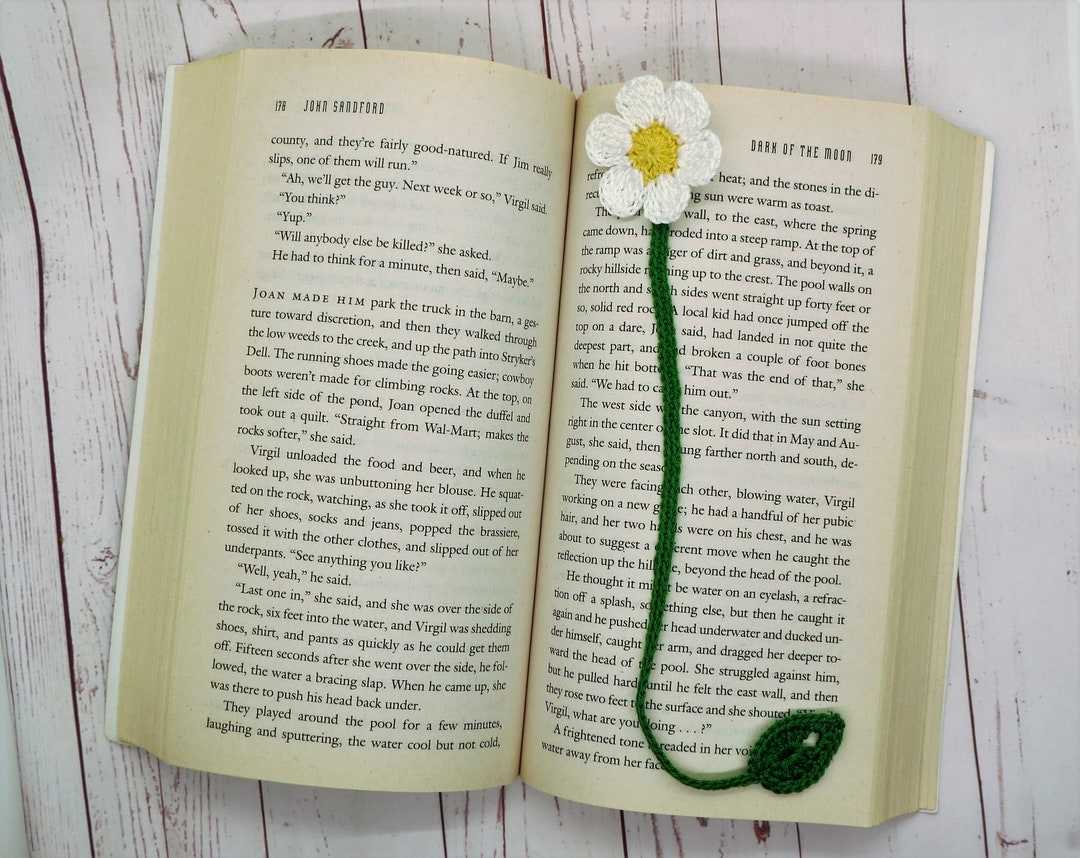 Daisy Flower Bookmark Crochet Handmade Book Mark - Etsy
