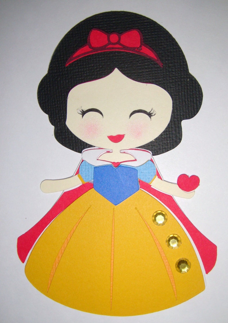 Princess Snow White Paper Die Cut Paper Doll Scrapbook - Etsy