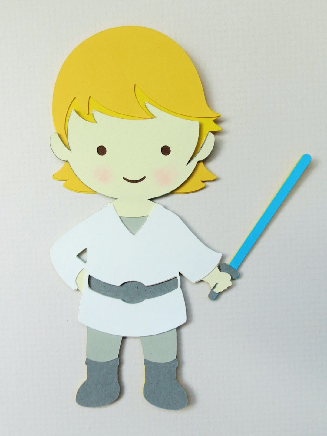 Star Wars Inspired Luke Skywalker Paper Die Cut Paper Doll Scrapbook ...