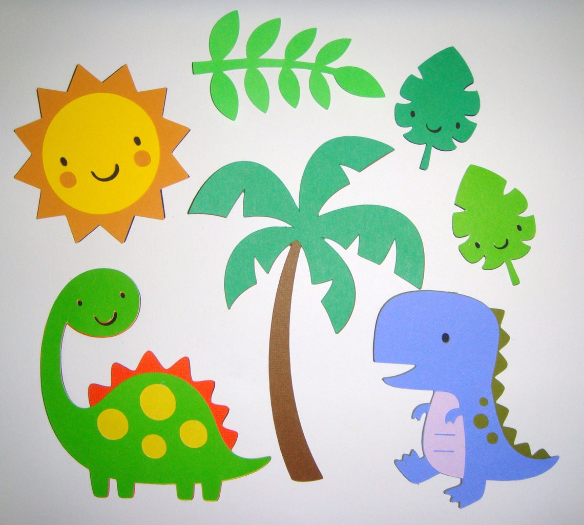 Animales lindos dinosaurios hojas Sun Paper Die corte - Etsy España