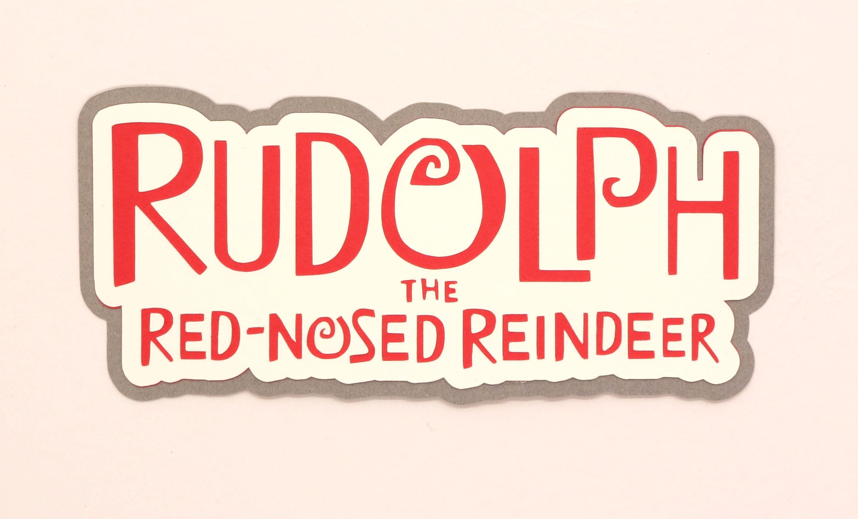 Rudolph Red Nose Deer Inspired Santa Rudolph Clarice Paper Die Cut ...