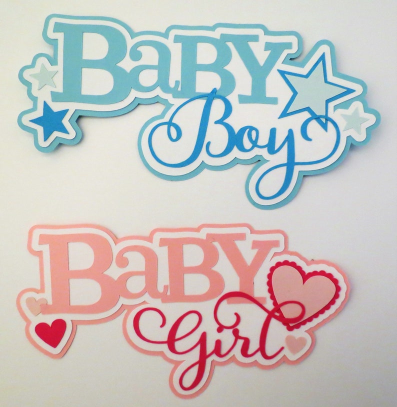 Baby Boy Girl Title Scrapbook Cardstock ONE Embellishment Cupcake ...