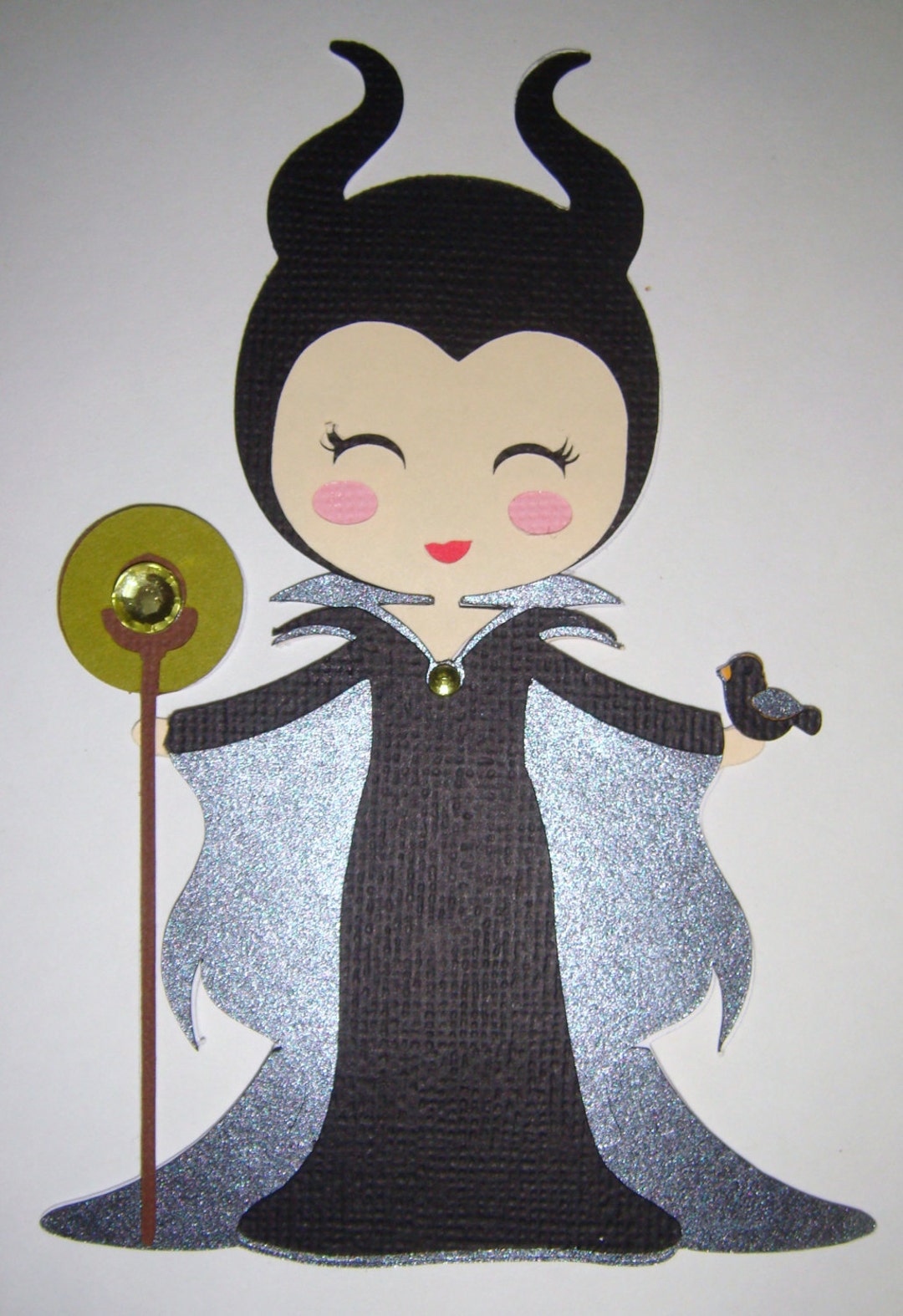 Maleficent Paper Die Cut Paper Doll Scrapbook Embellishment - Etsy