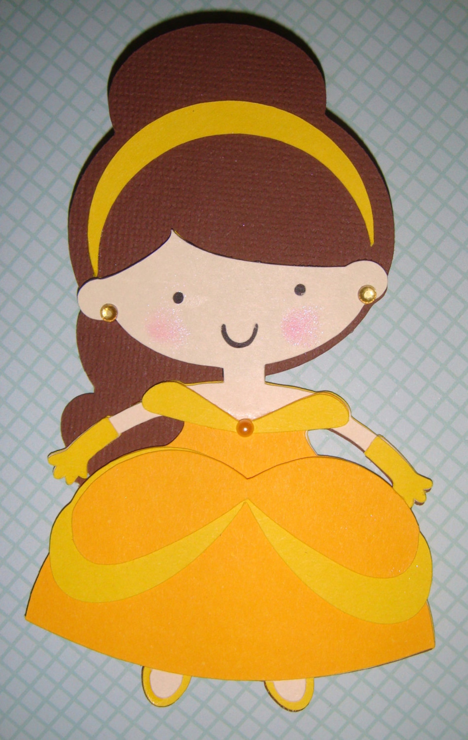 Princess Belle Beauty and the Beast Paper Die Cut Paper Doll | Etsy