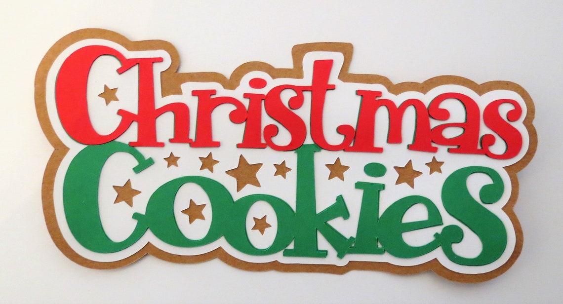 Christmas Cookies Paper Die Cut Layered Cardstock Scrapbook - Etsy