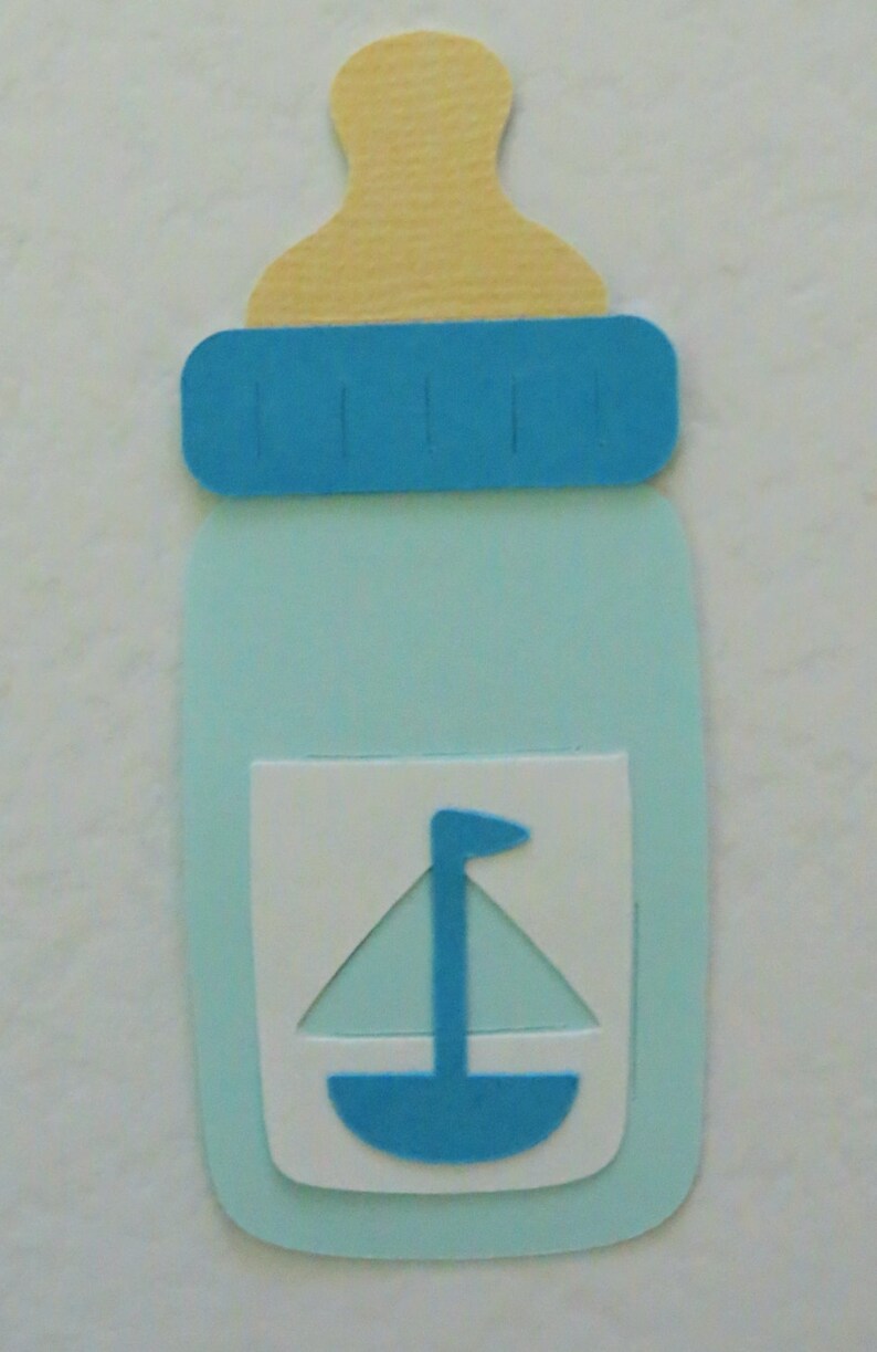 Baby Boy Bottle Binky Bib Bottle Pacifier Rattle Paper Die Cut - Etsy