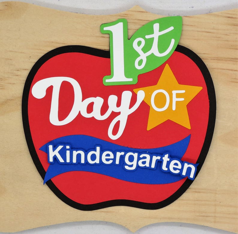 1st Day of School Preschool -8th Grade Apple Paper Die Cut Scrapbook ...