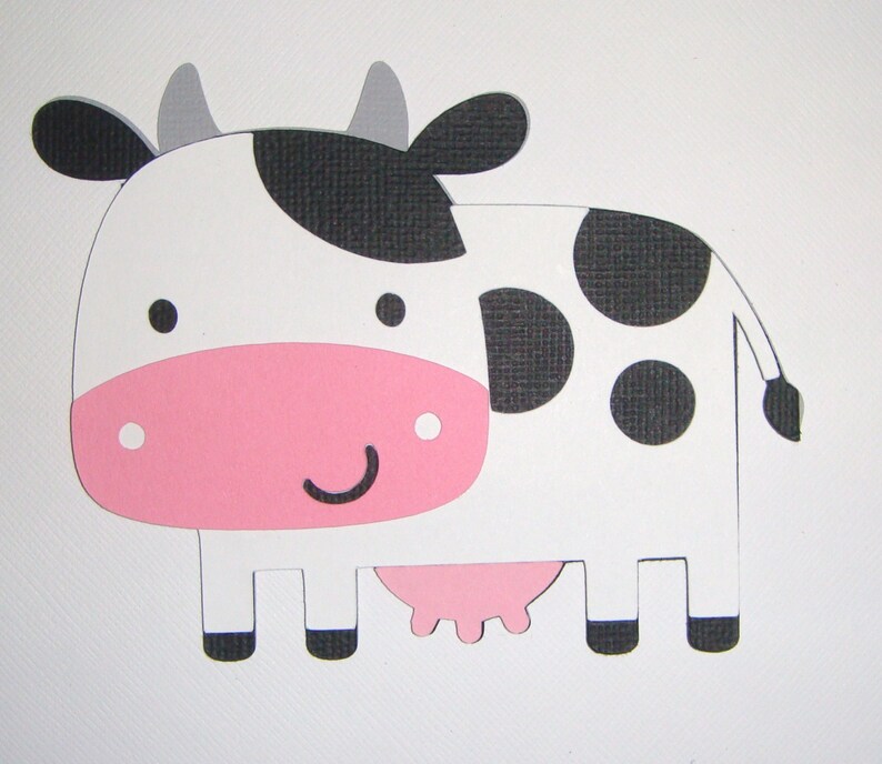 Cute Farm Animals Pig Sheep Cow Horse Die Cut Paper Scrapbook ...