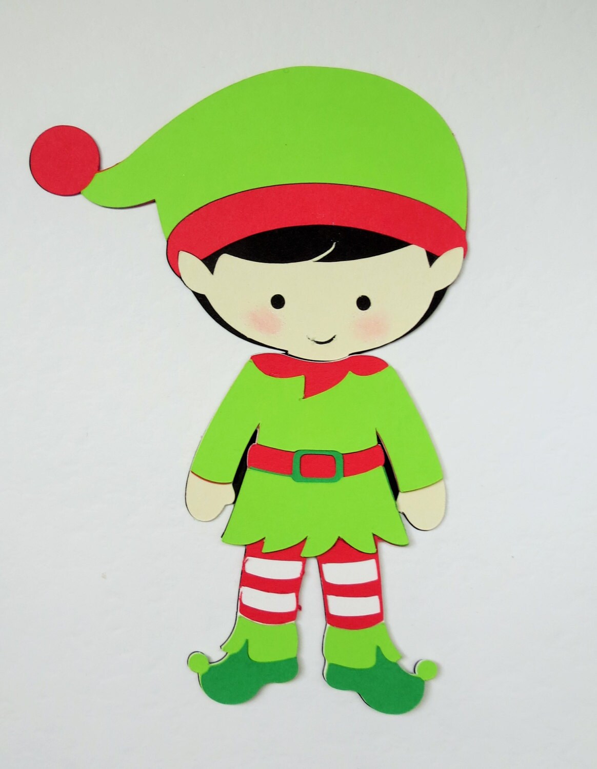 Elf Boy Girl Elves Christmas Paper Die Cut Scrapbook | Etsy