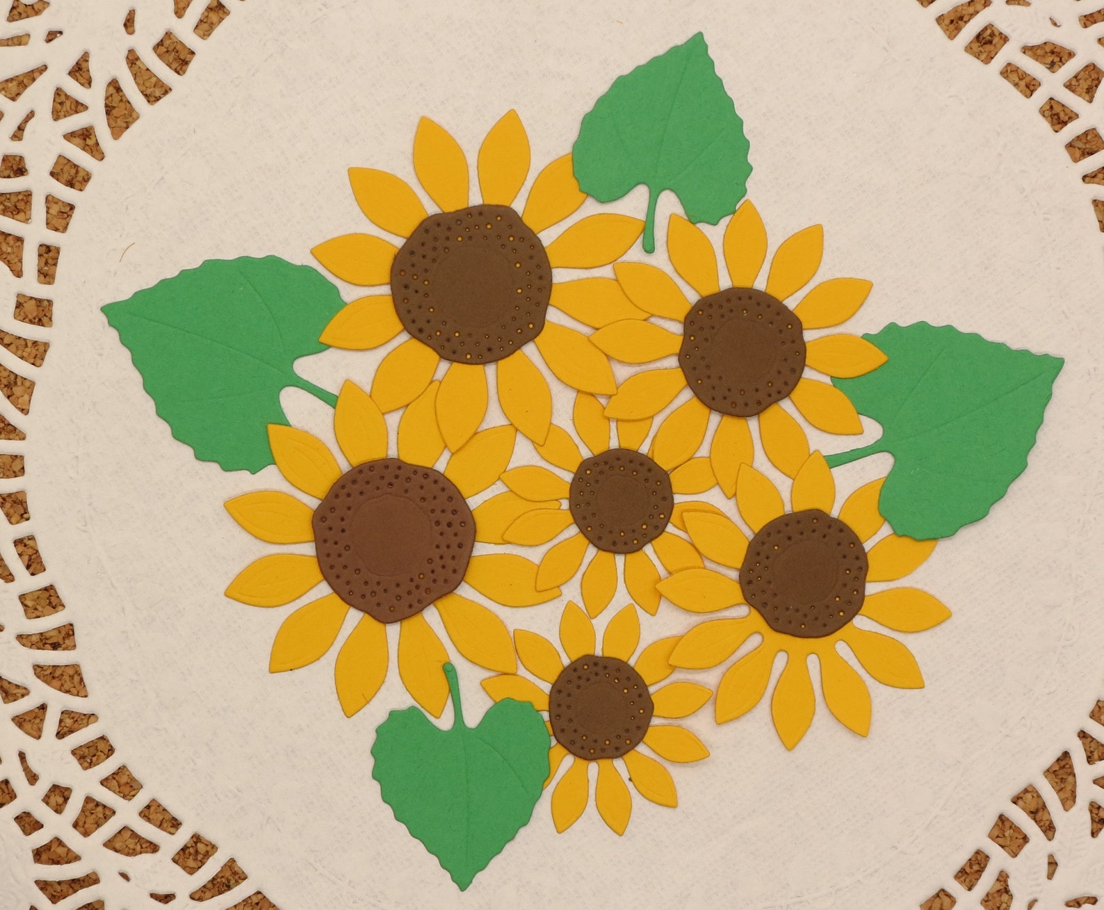 Flower Sunflowers Sunflower Layered Paper Die Cut Embellishment 10pc ...