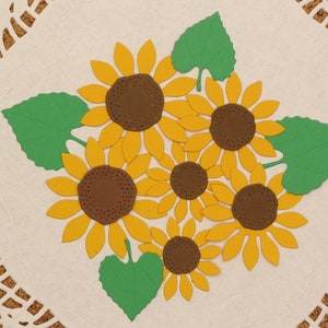 Flower Sunflowers Sunflower Layered Paper Die Cut Embellishment 10pc ...
