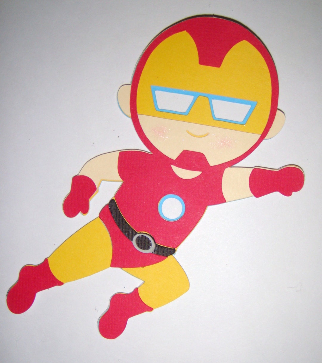 Super Hero Iron Man Paper Die Cut Paper Doll Scrapbook Embellishment - Etsy