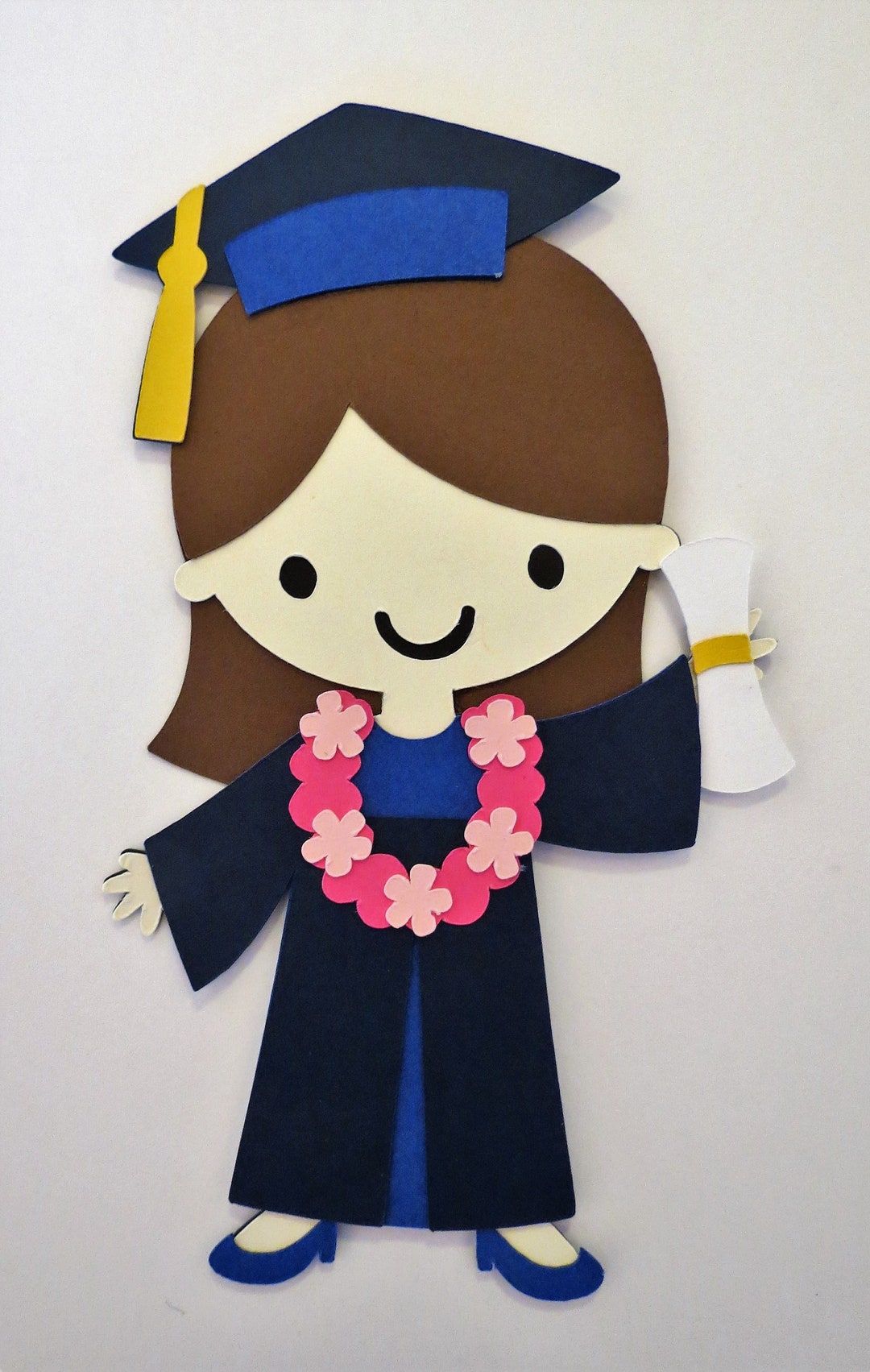Graduation Graduate Grad Girl Paper Doll Die Cut Scrapbook ...