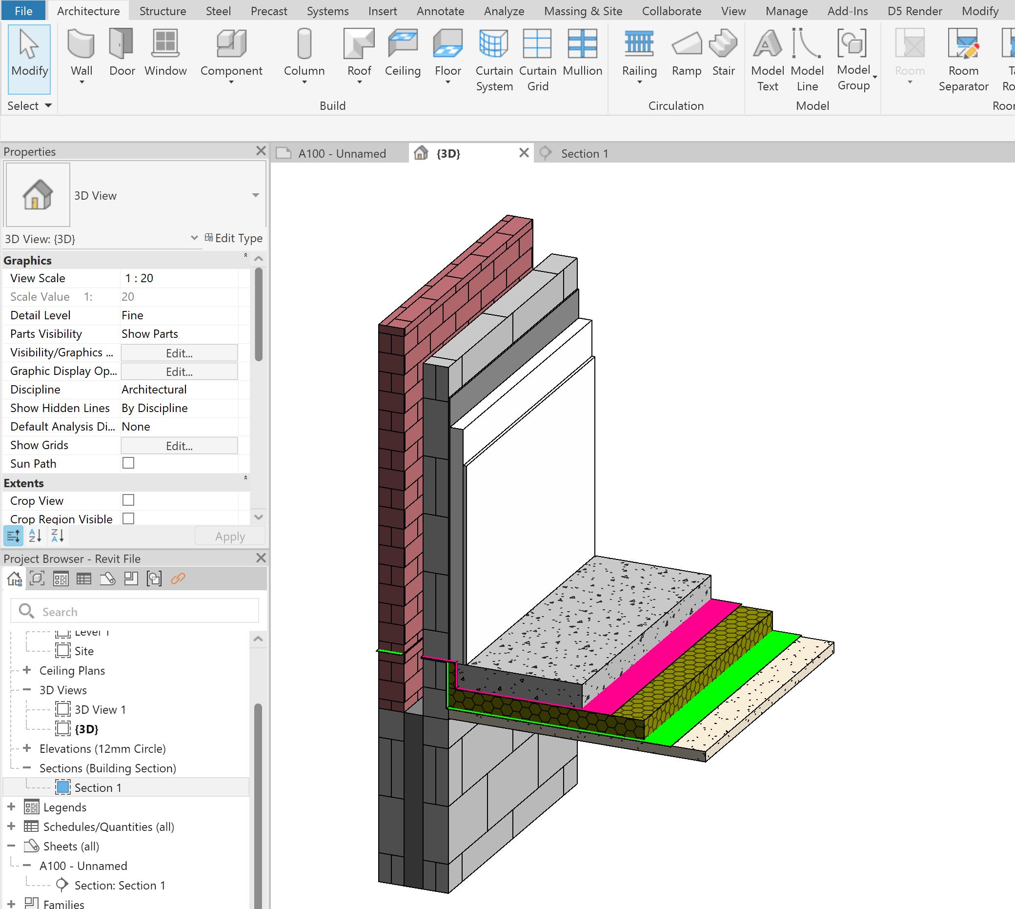 Cavity Wall Foundation Detail | Ground Bearing Slab CAD & Revit File ...