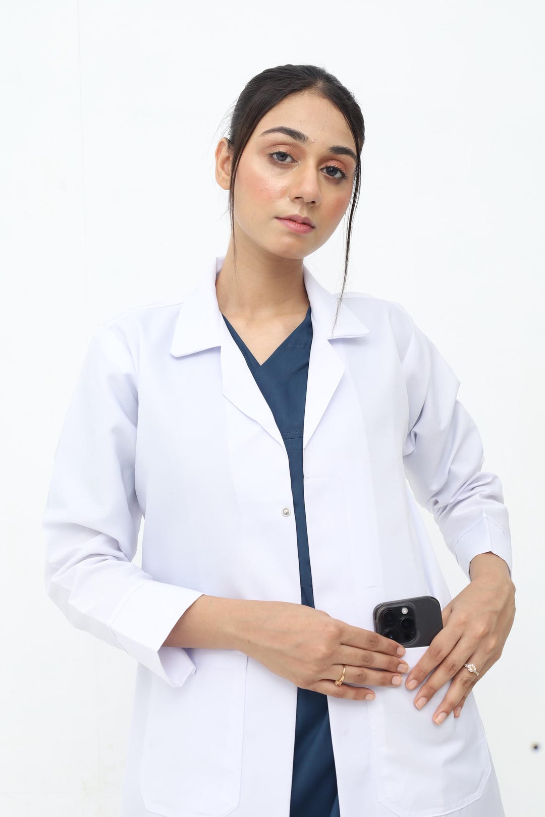Wrinkle-free White Lab Coat, Cuffed Sleeves, Cotton-poly Blend - Etsy