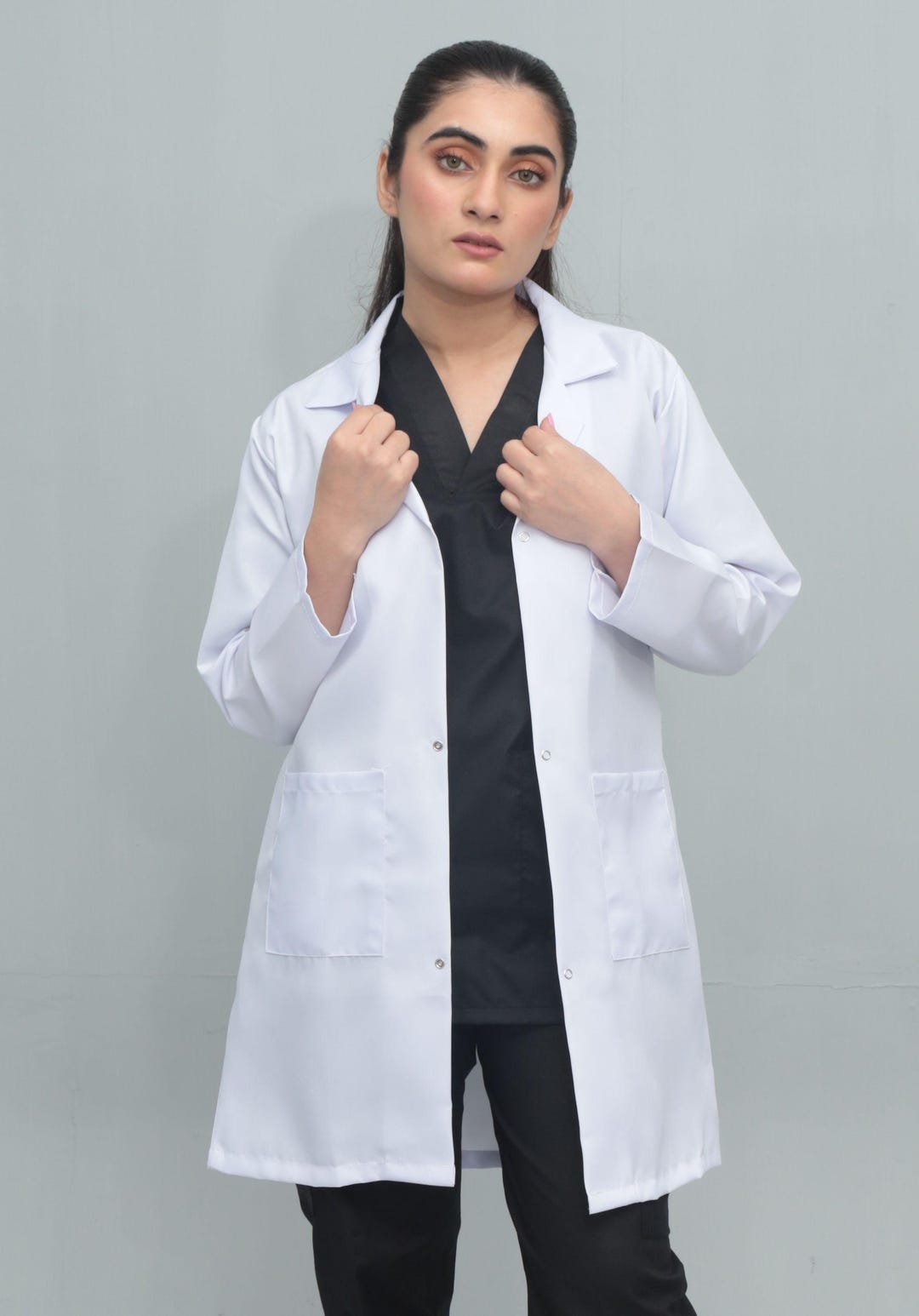 White Lab Coat, Anti-wrinkle Lightweight Doctor Dentist Surgeon ...