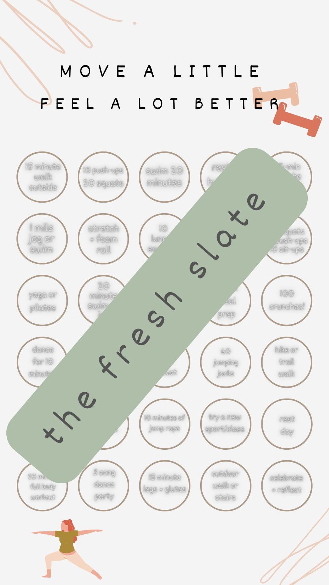 30 Day Feel-good Fitness Challenge With 5 Week Reflection - Etsy