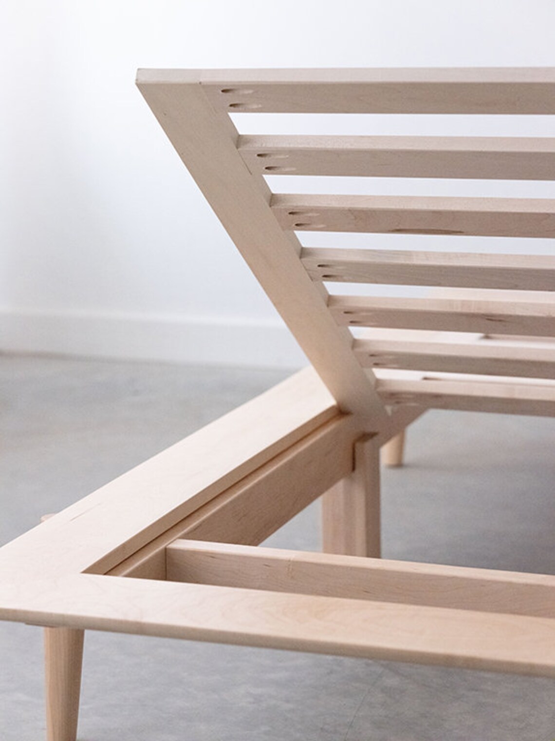 Solid Wood Platform Bed Frame Available in Other Woods - Etsy