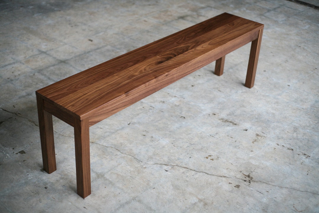 Parsons Bench Solid Wood Customizable - Etsy