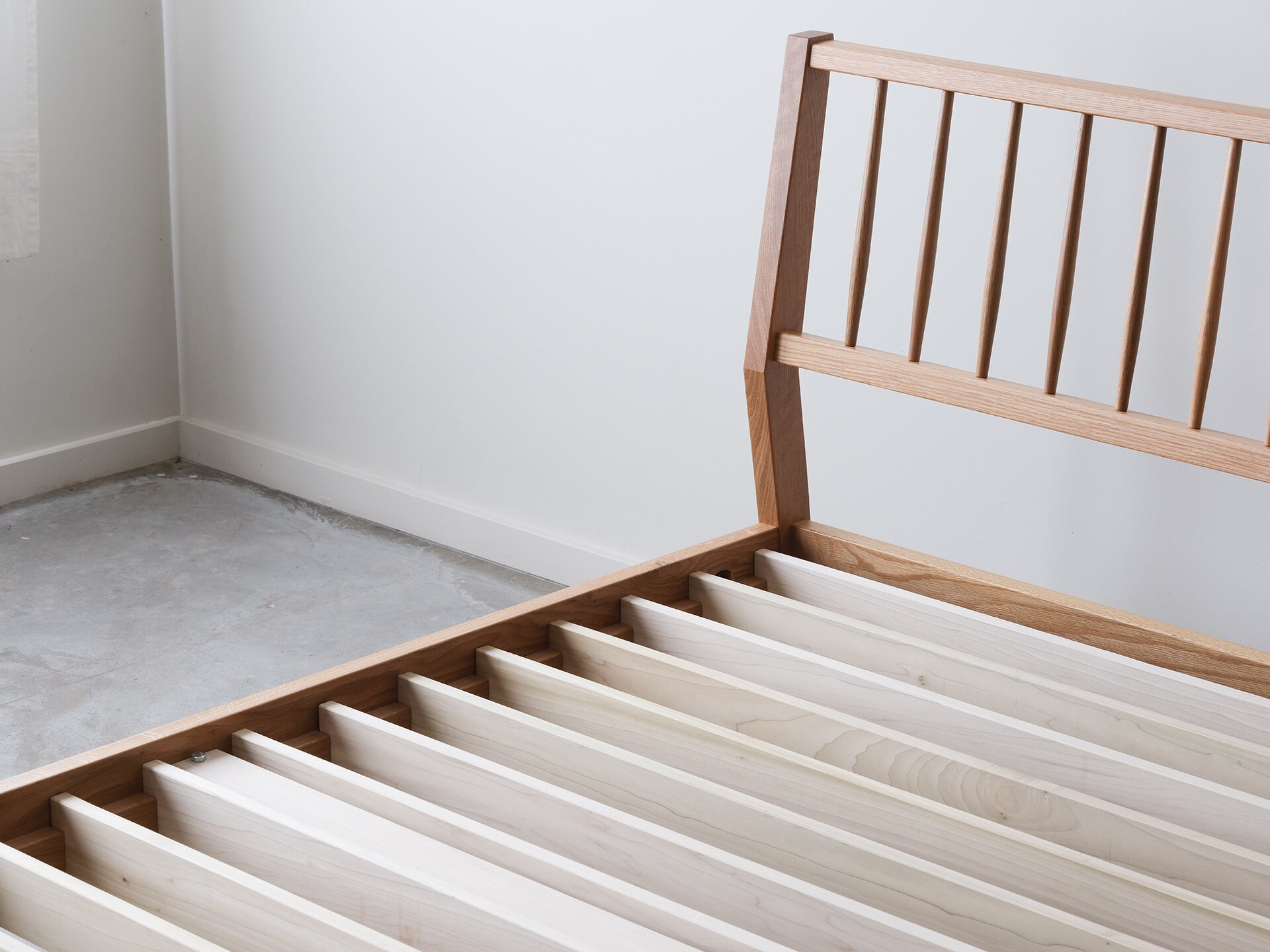 Windsor Bed Slanted Headboard Available in Other Woods - Etsy Australia